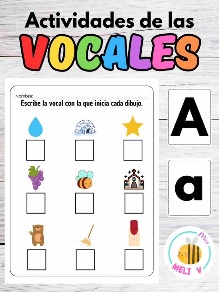 Las Vocales Con Imágenes | PDF
