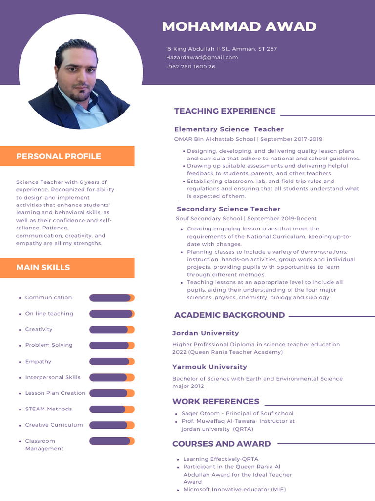 Mohammad Awad | PDF | Teachers | Science Education