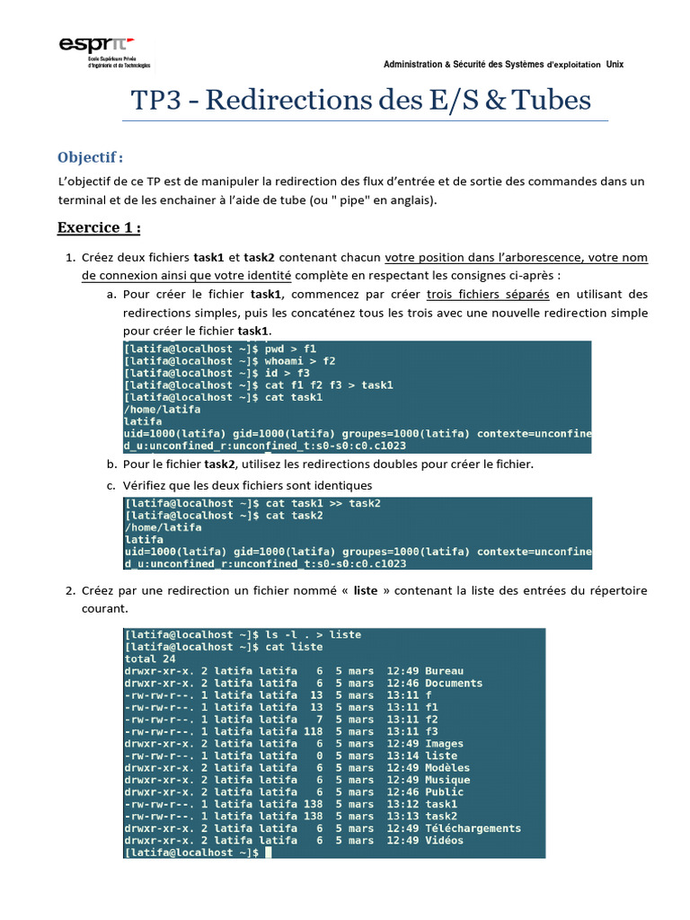 Correction TP3 | PDF | Fichier informatique | Interface en ligne de commande