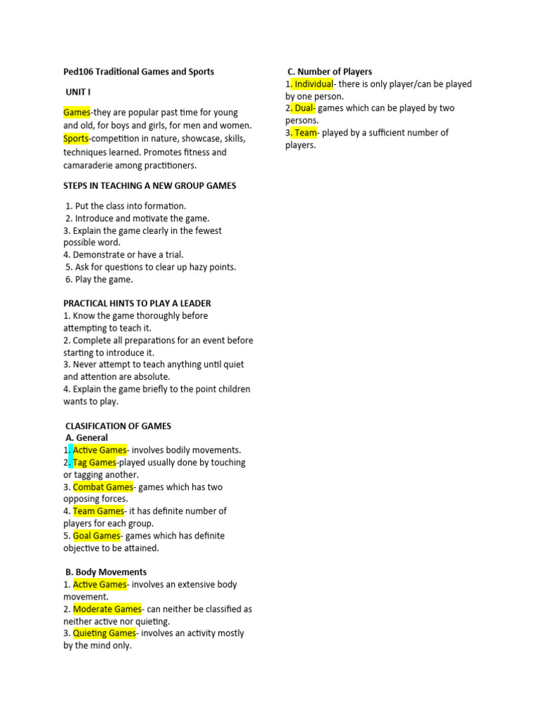 Ped106 Traditional Games and Sports | PDF | Social Psychology ...