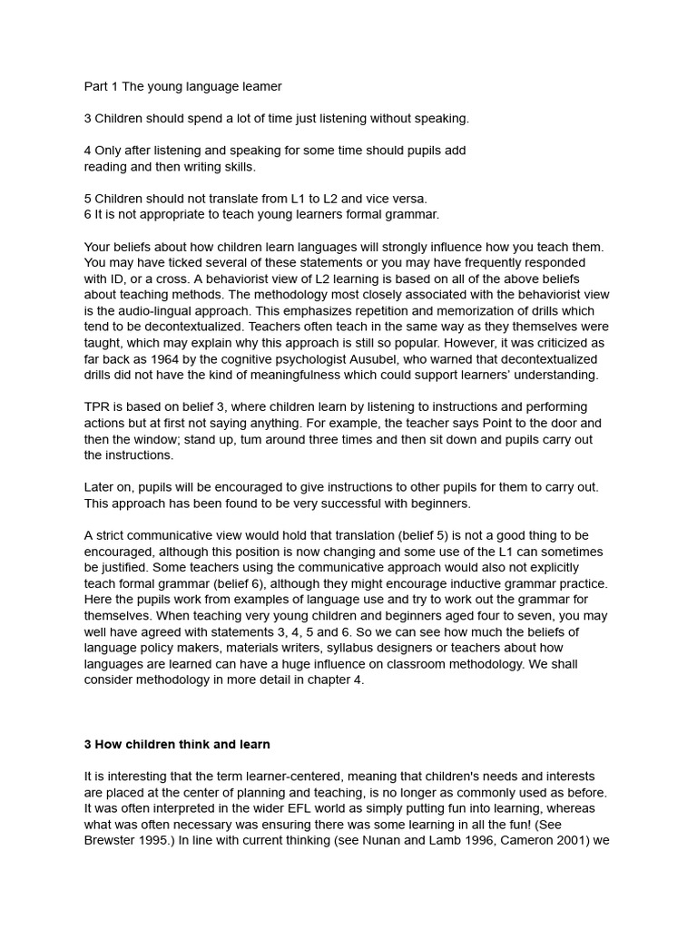 Children Characteristics | Download Free PDF | Learning | Thought