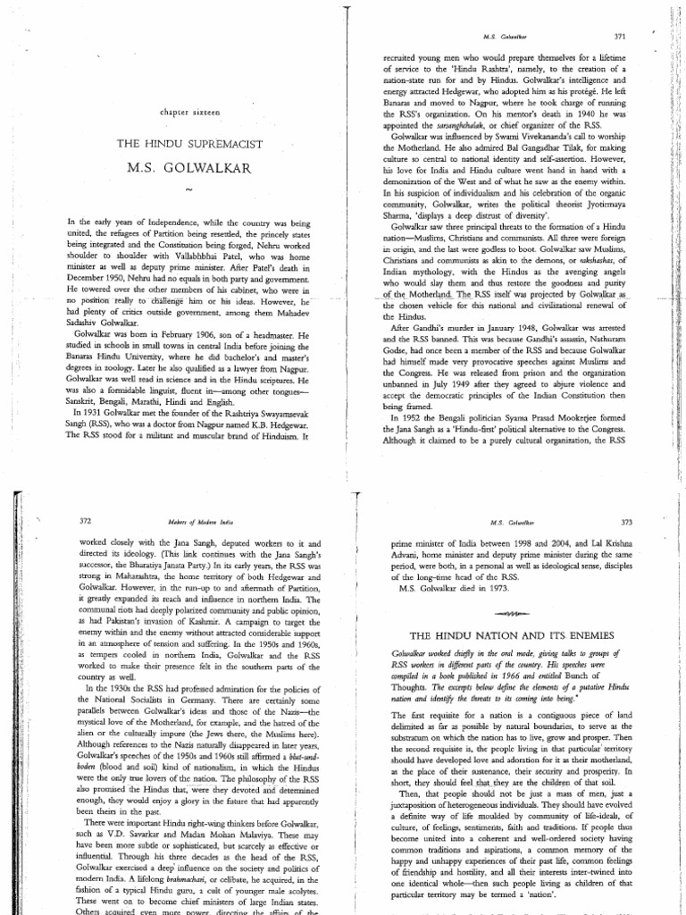 M S GOLWALKAR | PDF