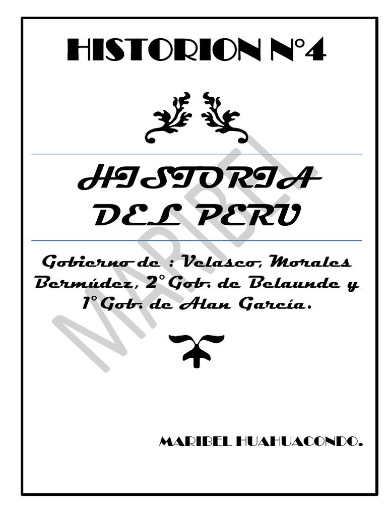 Historion Segundo Banco Ing - Velasco Hasta Alan | PDF | Perú ...