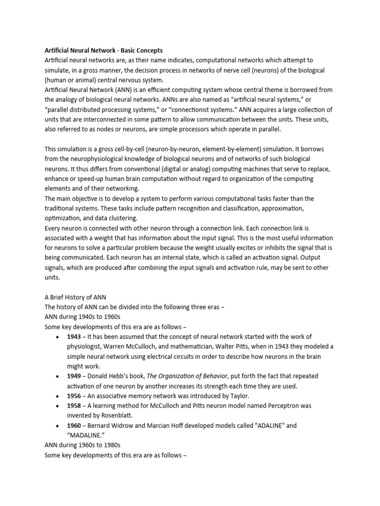 Artificial Neural Network Lecture 1 | PDF | Artificial Neural Network ...