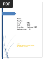 Aiou Assignment Cover Page 10 | PDF