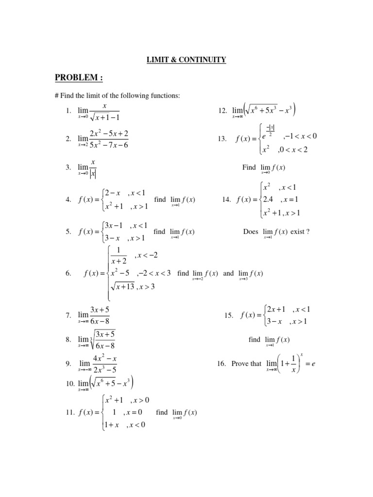 Practice - Sheetsmerged MAT110 Calculus | PDF