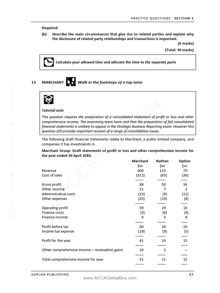 Disposal of Subsidiary Practice Question | Download Free PDF | Goodwill ...