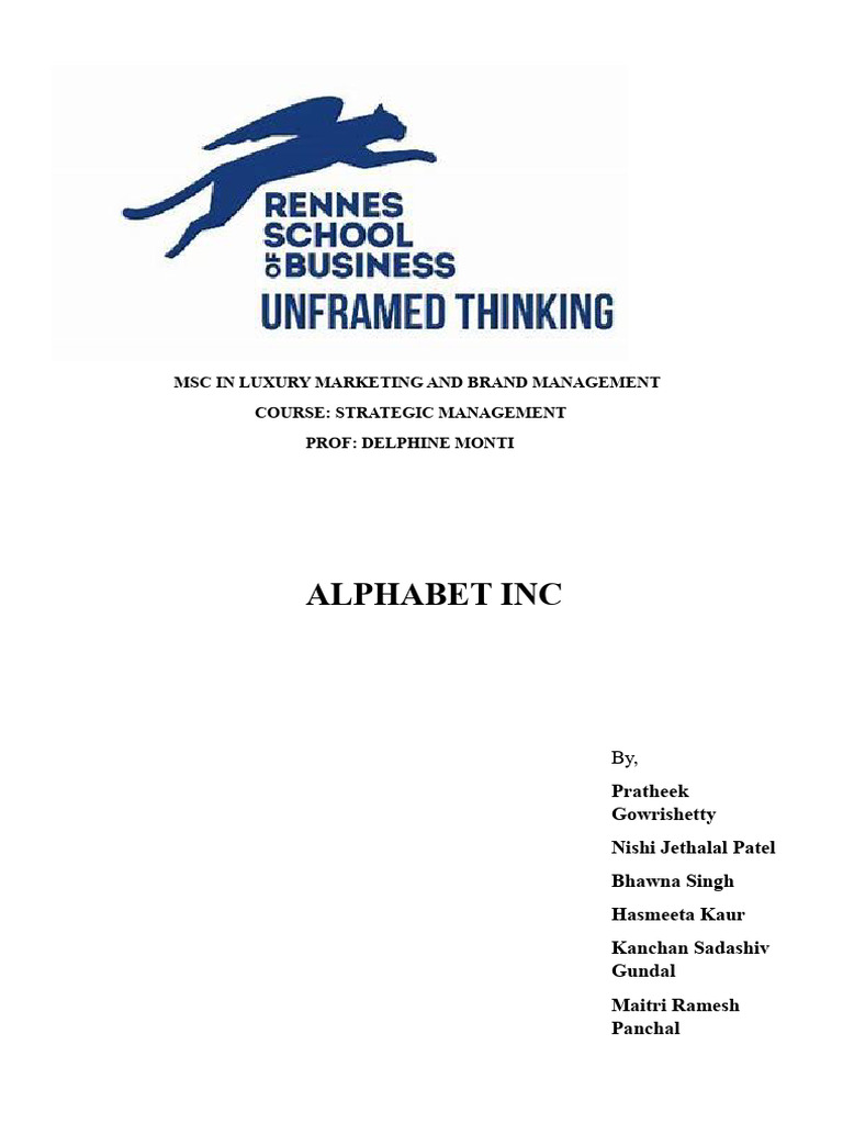 Alphabet Final Report 2 | PDF | Human Resource Management | Alphabet Inc.
