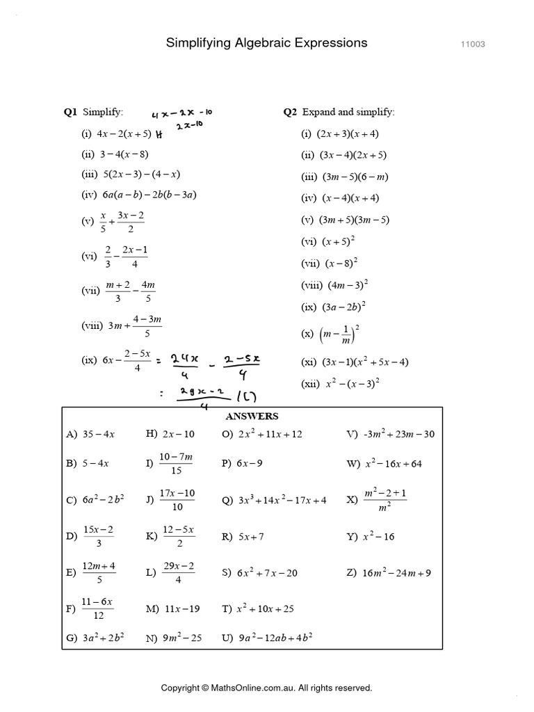 Algebraic Techniques | PDF | Mathematical Objects | Elementary Mathematics