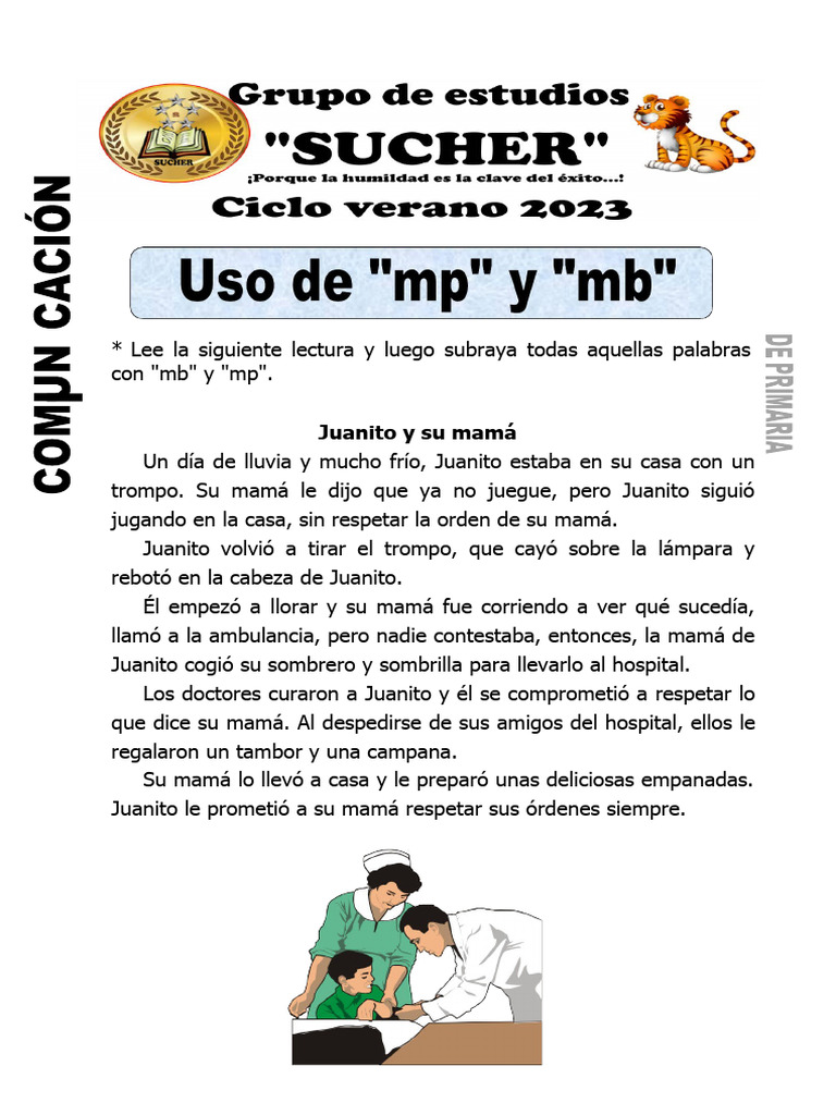 Ficha de Uso de MP y MB para Segundo de Primaria | PDF