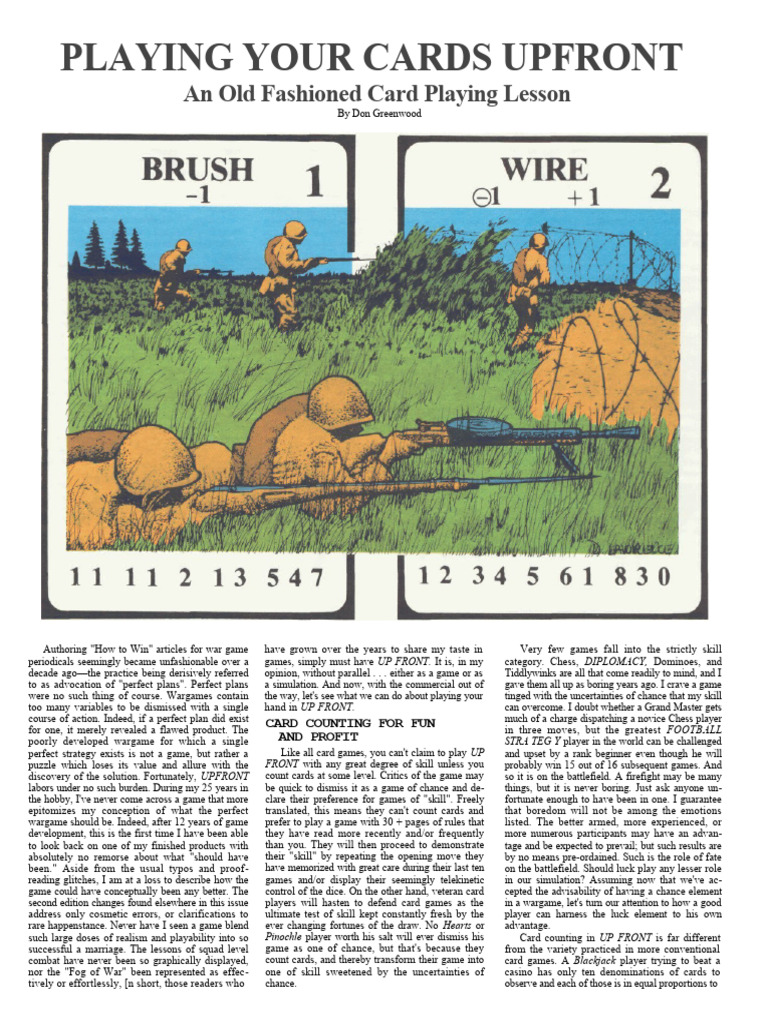 General 21-1 PLAYING YOUR CARDS UPFRONT | PDF | Card Counting