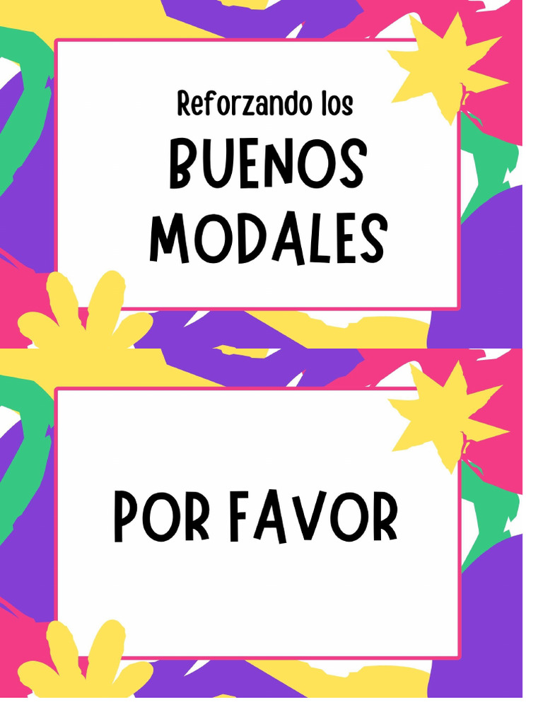 CARTELES Reforzando Buenos Modales | PDF