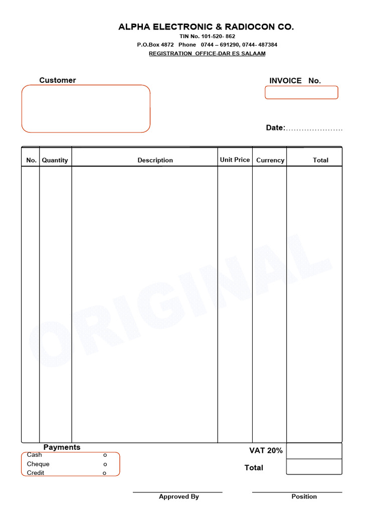 Alpha Electronic Invoice | PDF