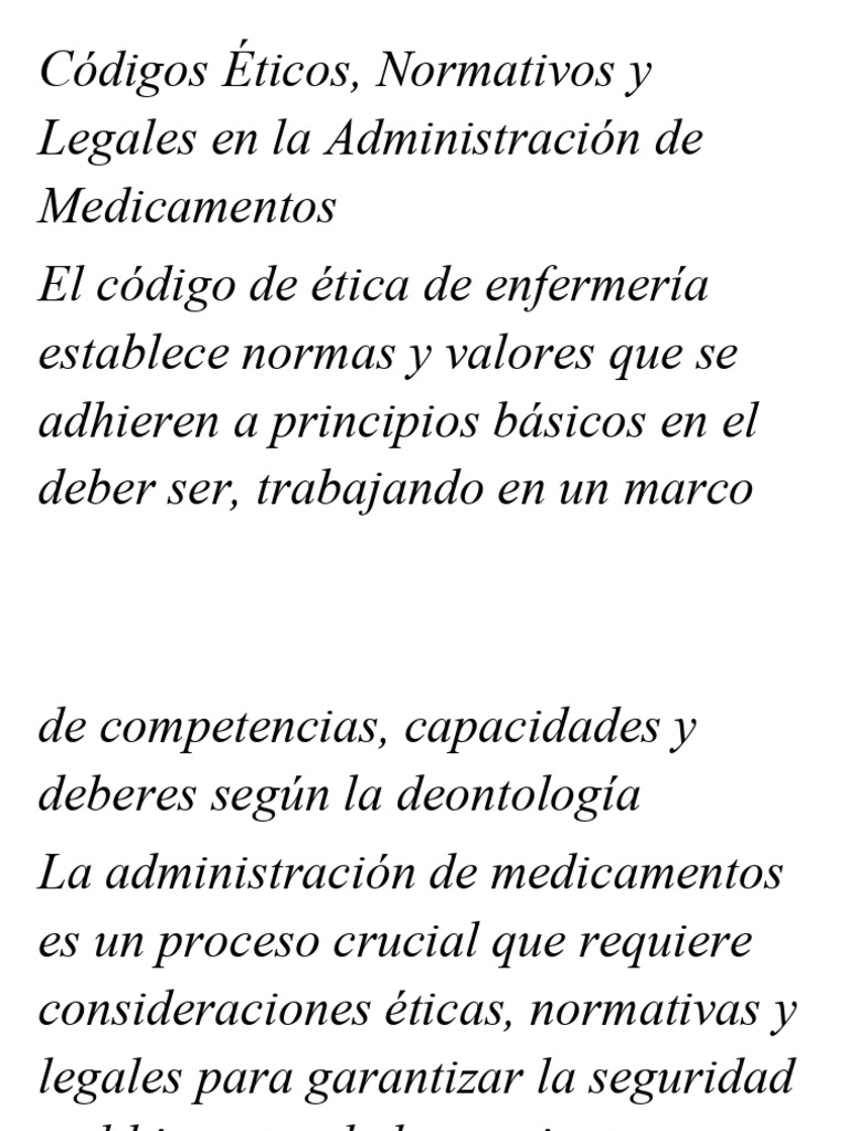 Códigos Éticos | Descargar gratis PDF | Enfermería | Medicamentos con receta