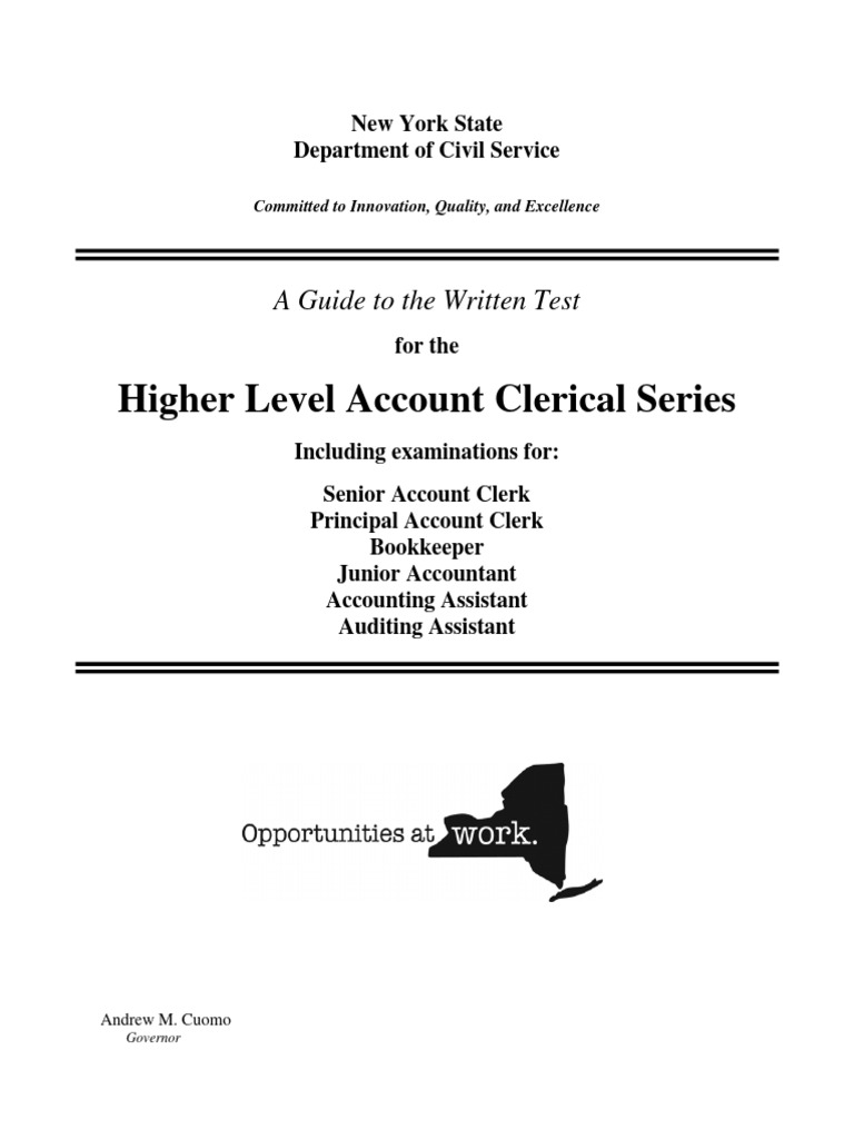 NY Civil Service Account Clerical Test Guide | PDF | Debits And Credits