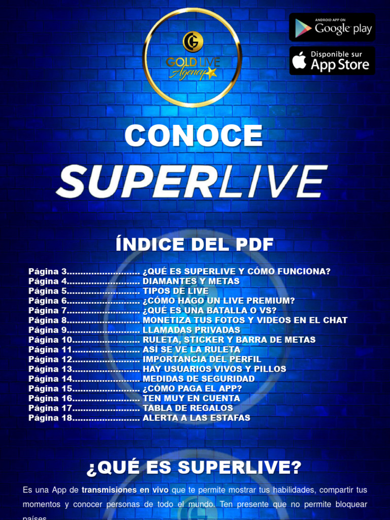Superlive PDF Oficial | PDF | Chat en linea | Aplicación movil