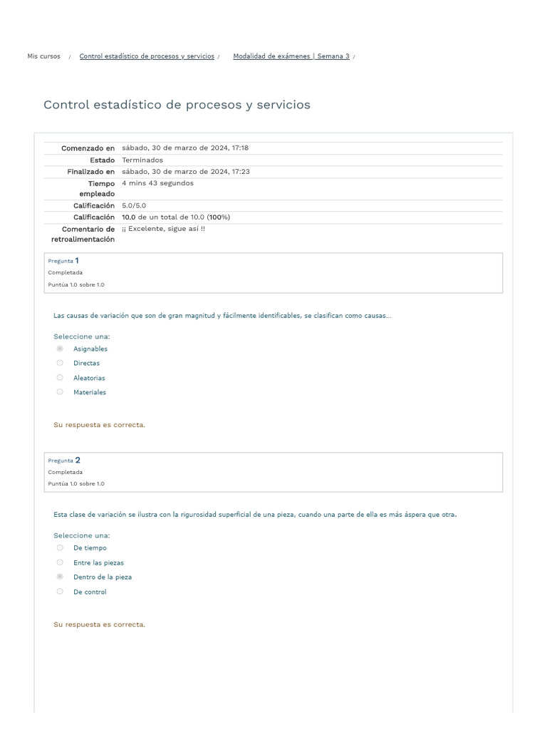 Control Estadístico de Procesos y Servicios Semana 3 | PDF | Crecimiento personal y profesional ...