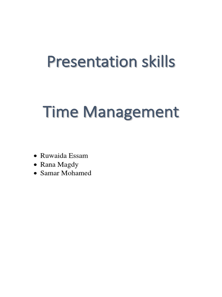 Presentation Skills | PDF