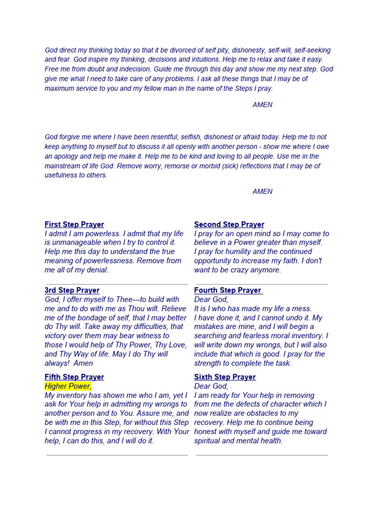 Prayers for Recovery and Guidance | PDF | Prayer | Forgiveness