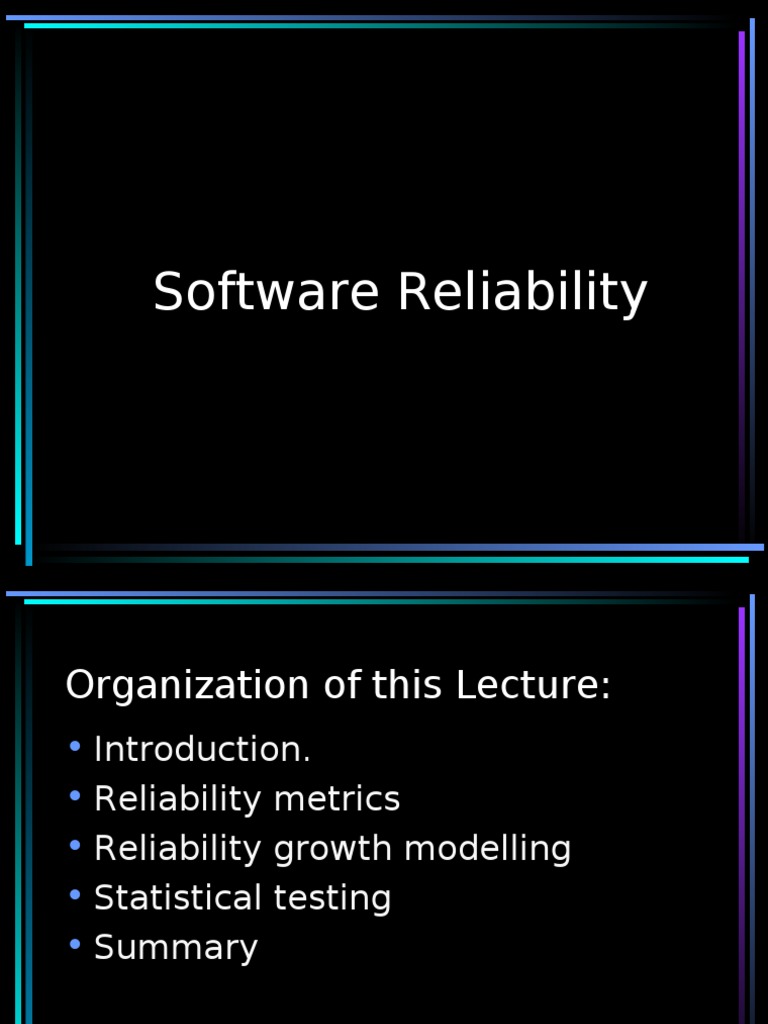 Software Reliability | PDF | Reliability Engineering | Iso 9000