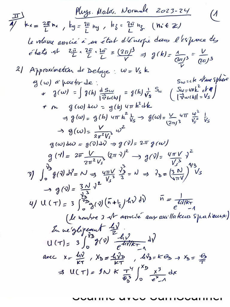 Corrigé Exam Sess Normale Phys Mat 2023-24 | PDF