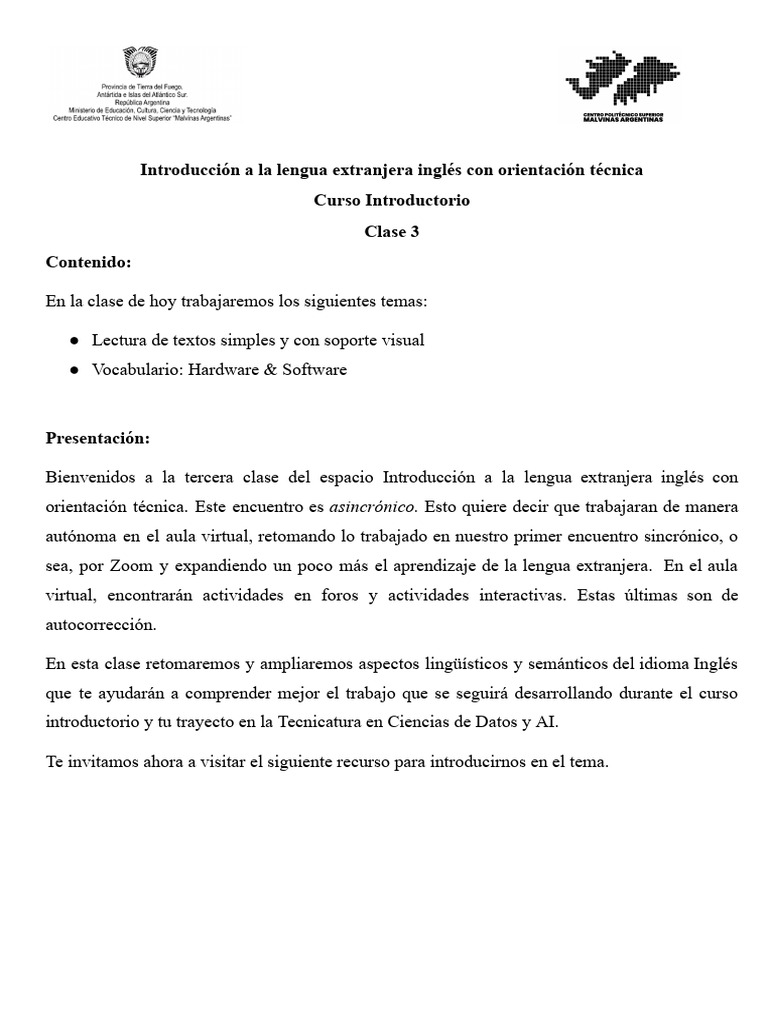 IntroTec ING.C3 - Marzo 2024 | PDF | Informática