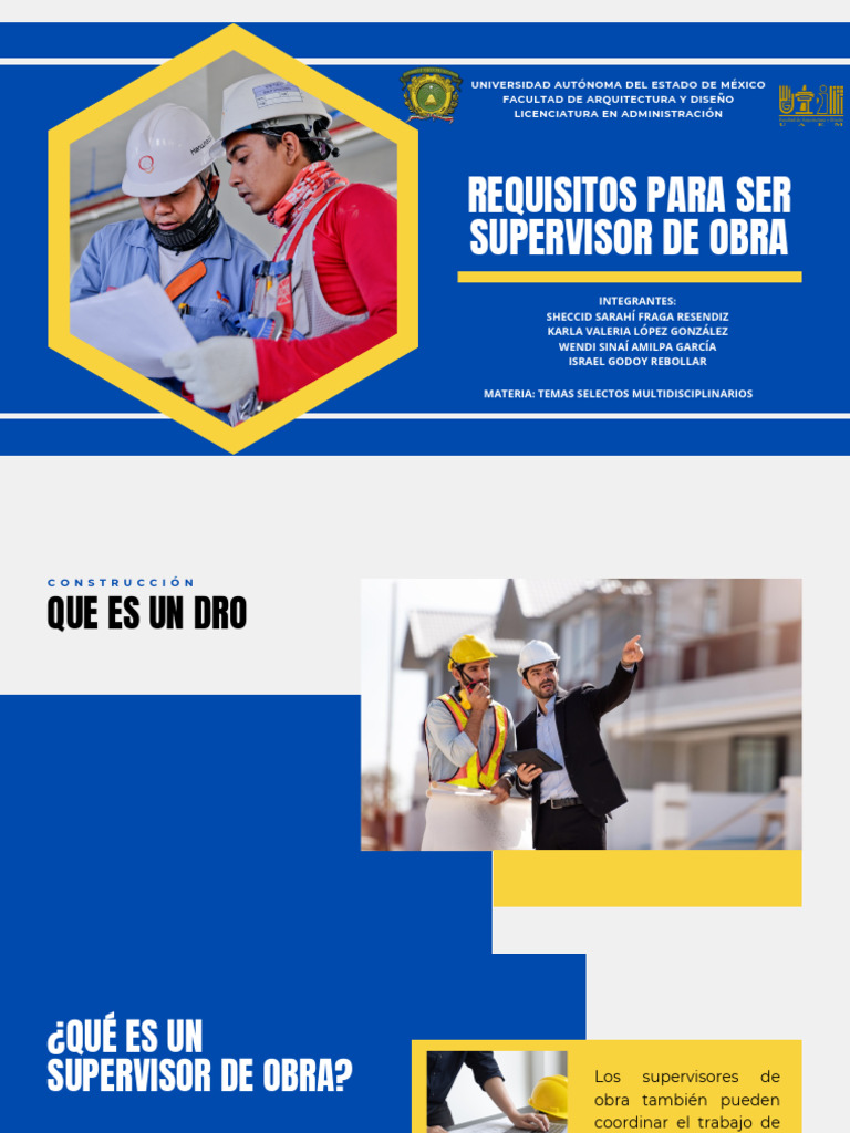 Supervisor de Obra | PDF | Arquitecto