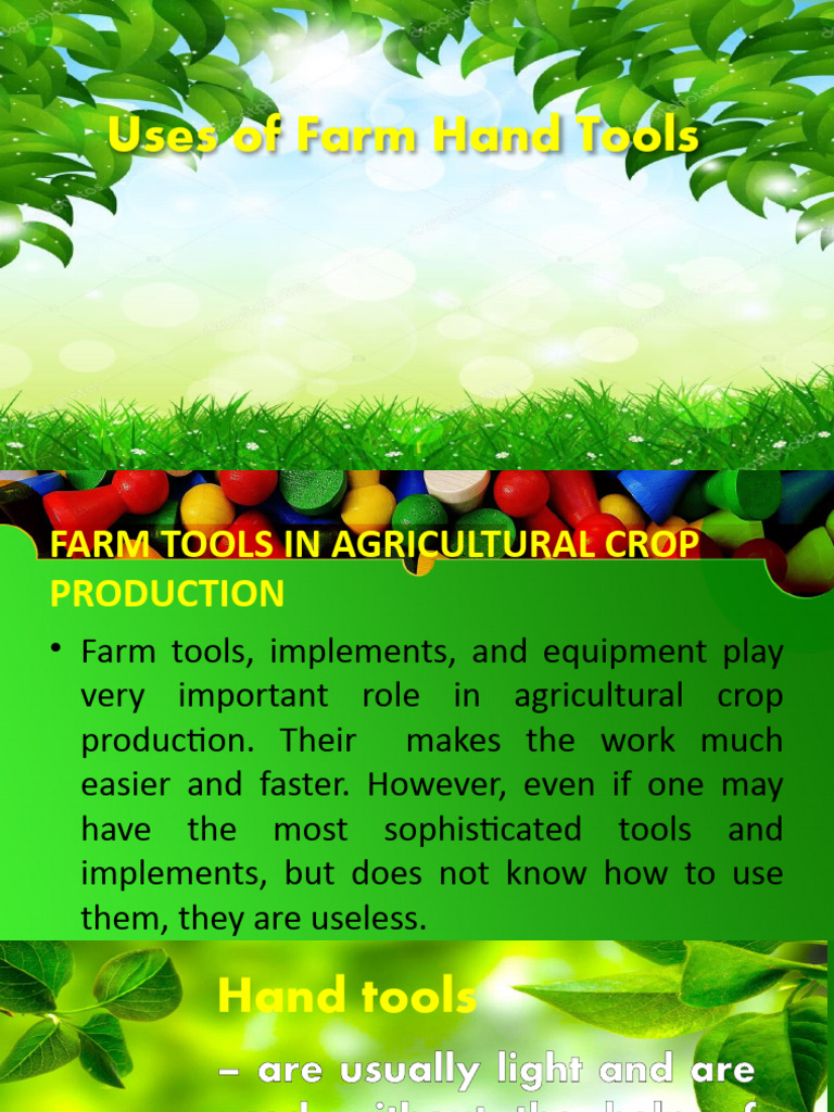 Essential Farm Hand Tools Explained | PDF