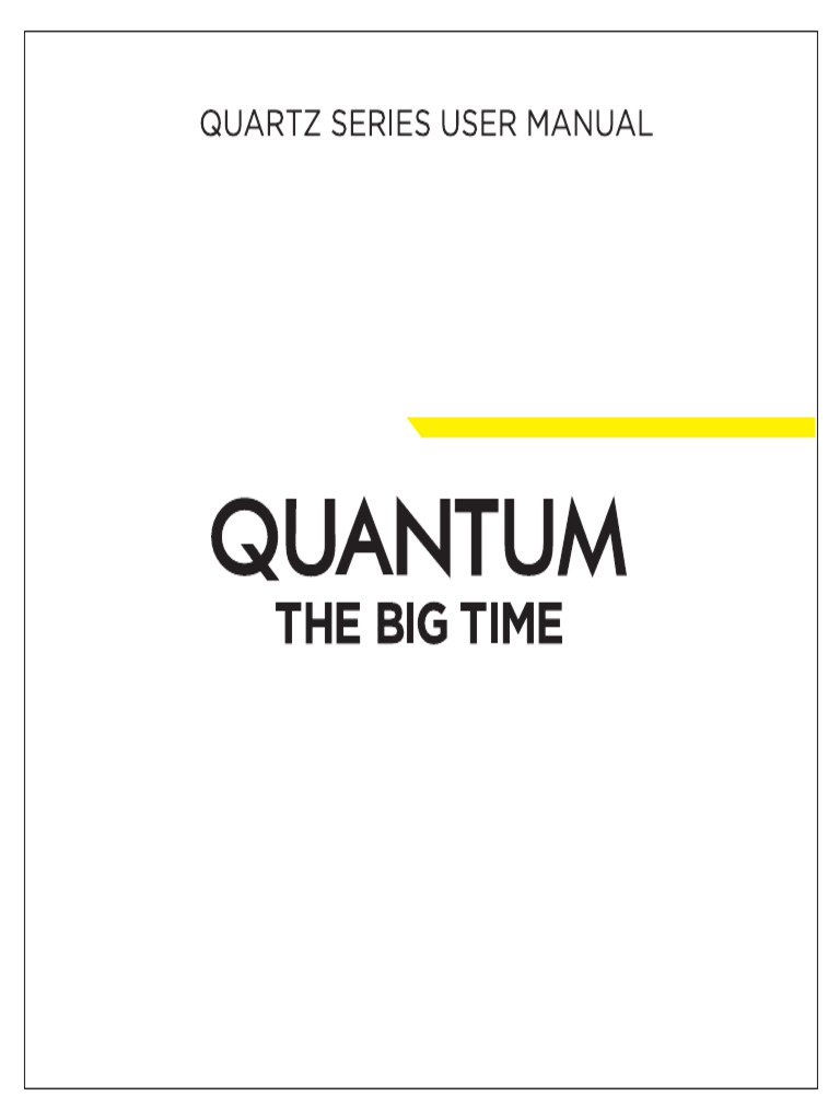 Quartz Series User Manual Compressed | PDF
