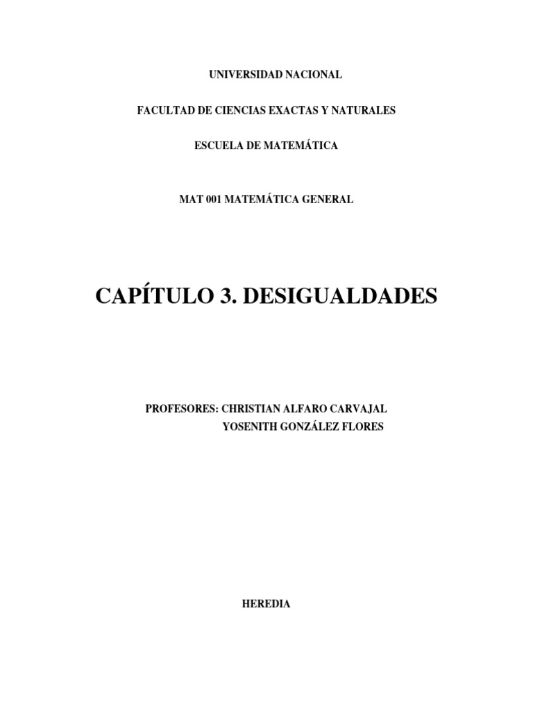 Desigualdades | PDF | Factorización | Variable (Matemáticas)