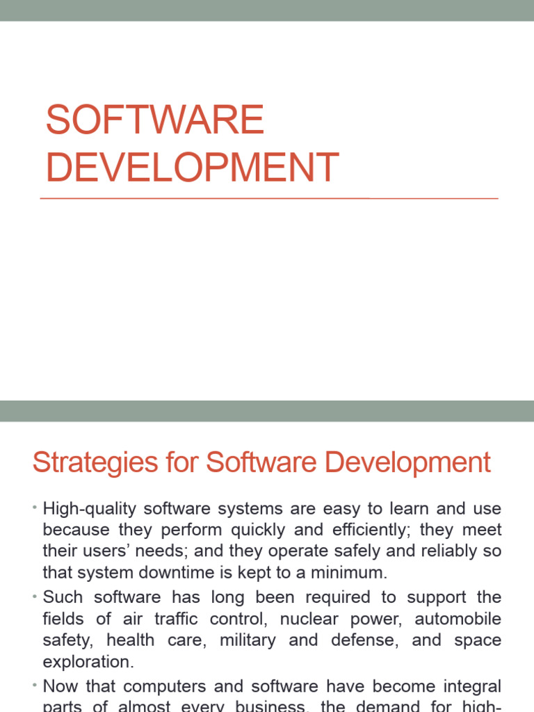 Lecture 12 (Software Development) | PDF | Software Testing | Computing Lecture 12 (Software Development) | PDF | Software Testing | Computing