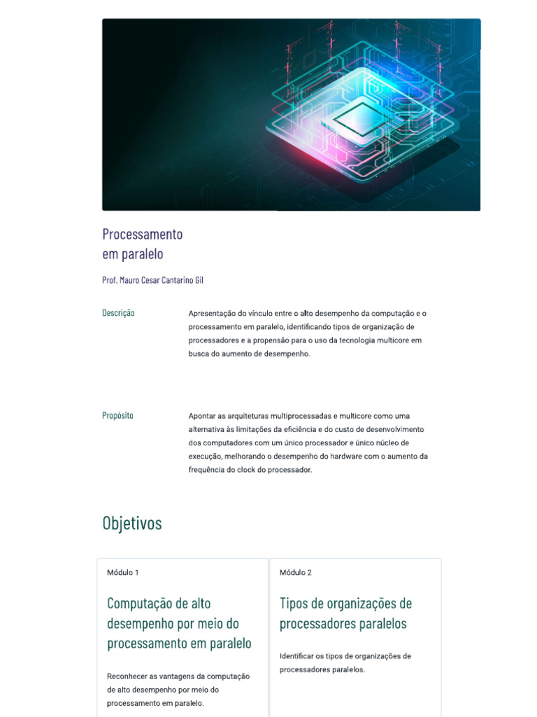 Processamento em Paralelo | PDF
