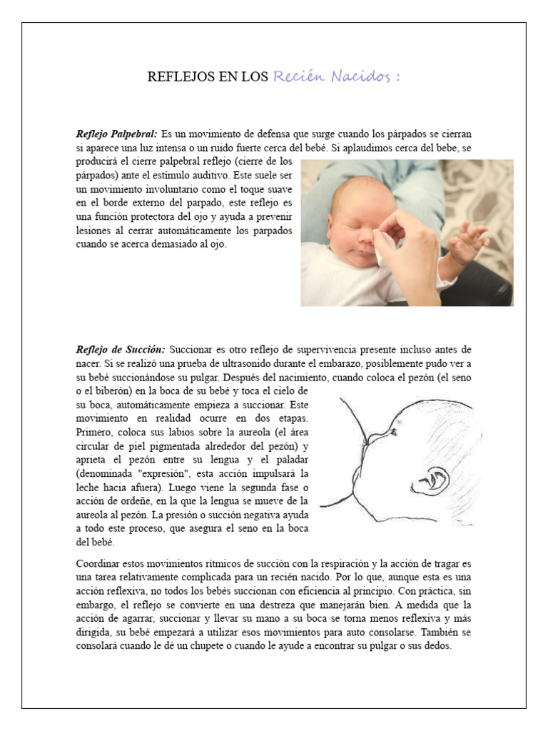 Reflejos Esenciales en Recién Nacidos | PDF | Relaciones personales ...