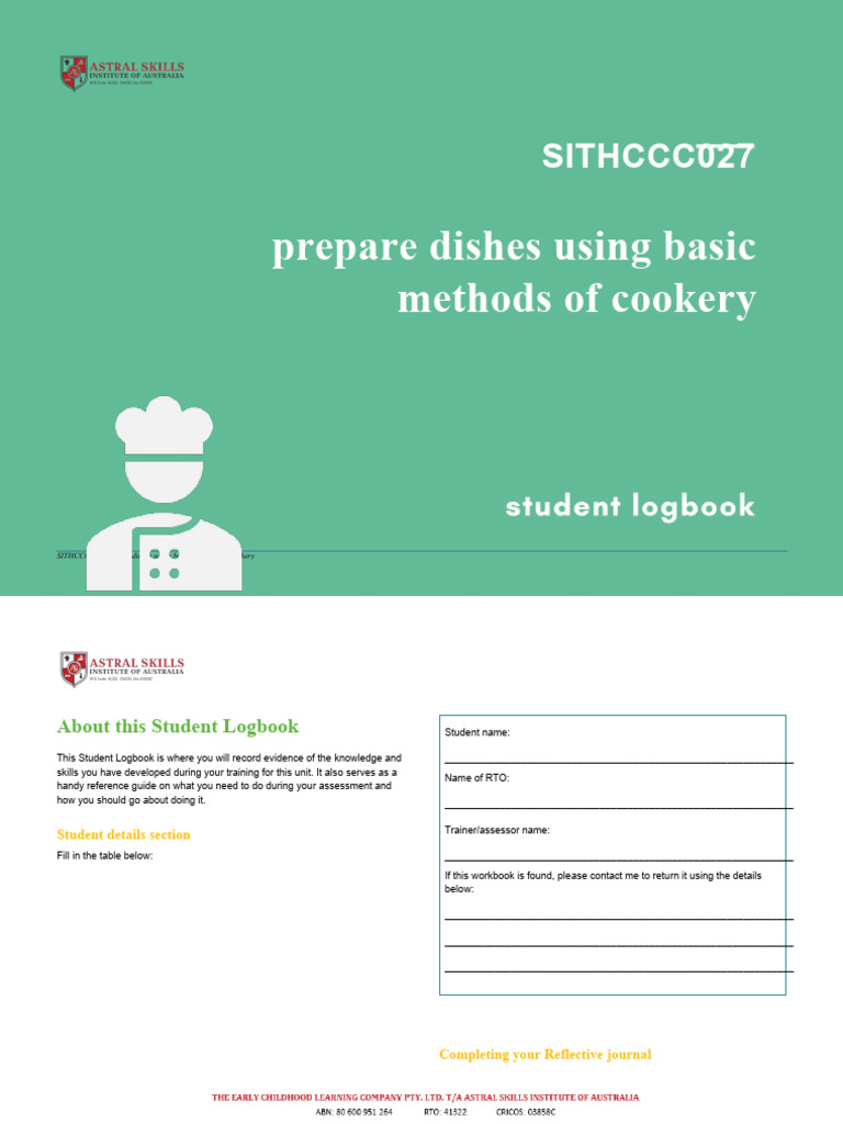 Student Logbook for SITHCCC027 Cooking | PDF | Cooking | Cuisine