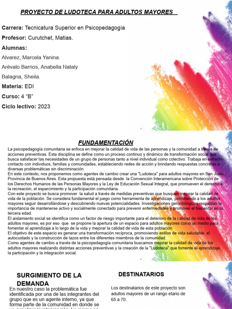 LUDOTECA | PDF | Vejez | Aprendizaje