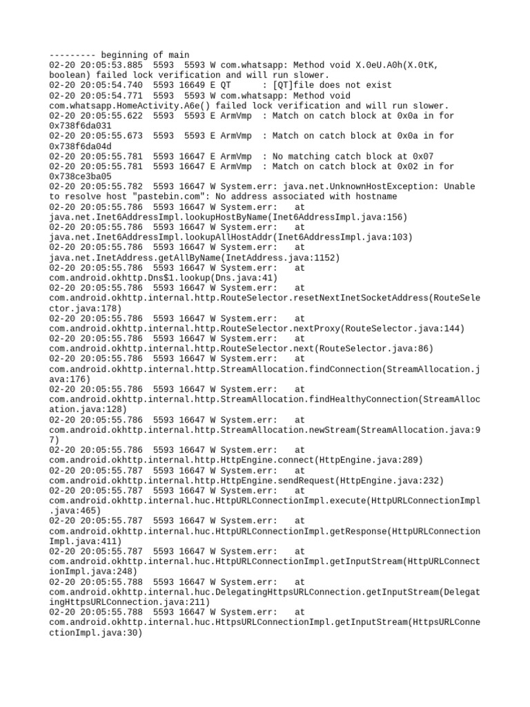 Logcat | Download Free PDF | Domain Name System | Java (Programming Language)