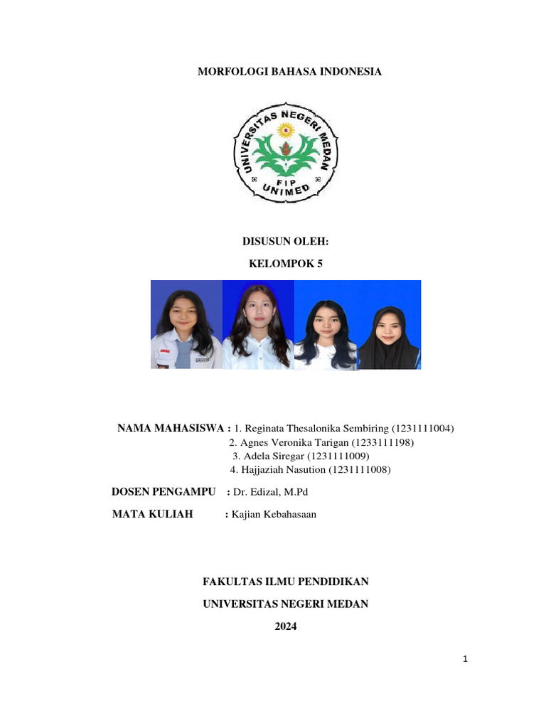 Kel 5. Morfologi Bahasa Indonesia | PDF | Karier & Perkembangan | Seni ...