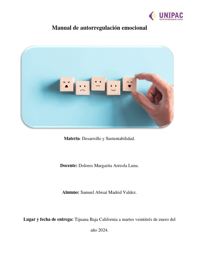 Manual de Autorregulación Emocional | PDF | Las emociones | Psicoterapia