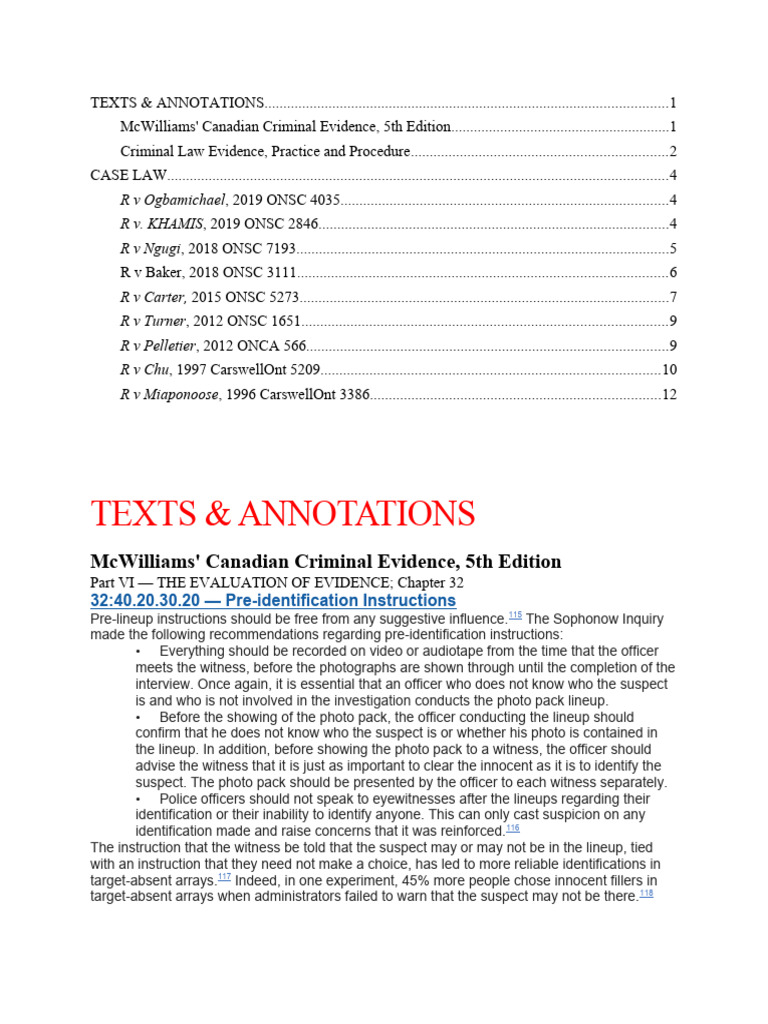 Photo line up procedure | PDF | Witness | Justice