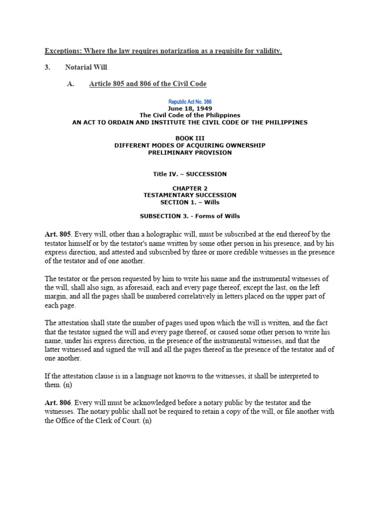 Notarial Will | PDF | Will And Testament | Notary Public