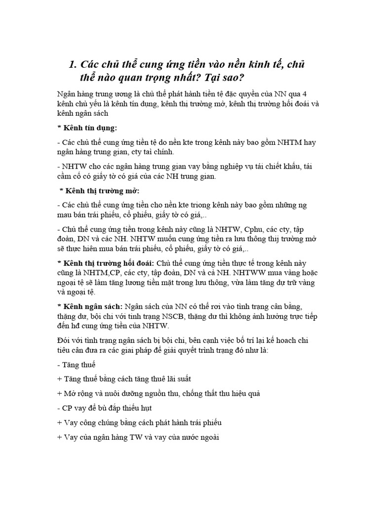 Đề cương tctt | PDF