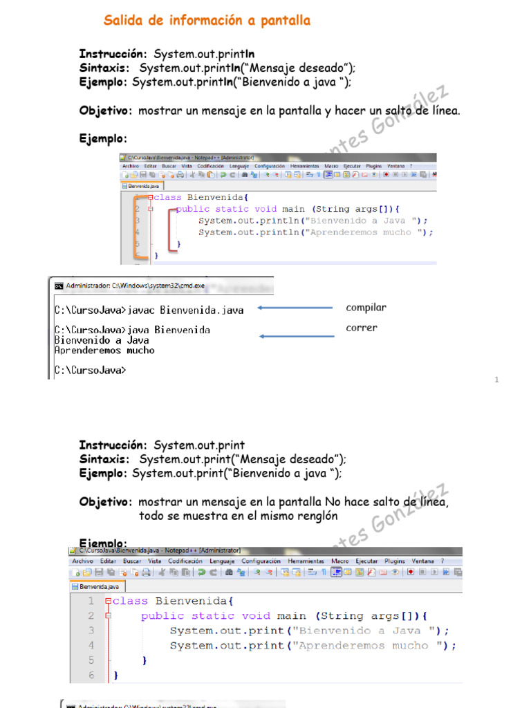 2.3 Mostrar Informacion en Pantalla | PDF | Programa de computadora ...