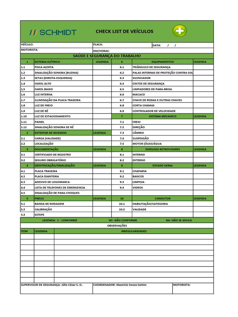 Check List Veículos | PDF | Veículo motorizado | Tecnologia de veículos