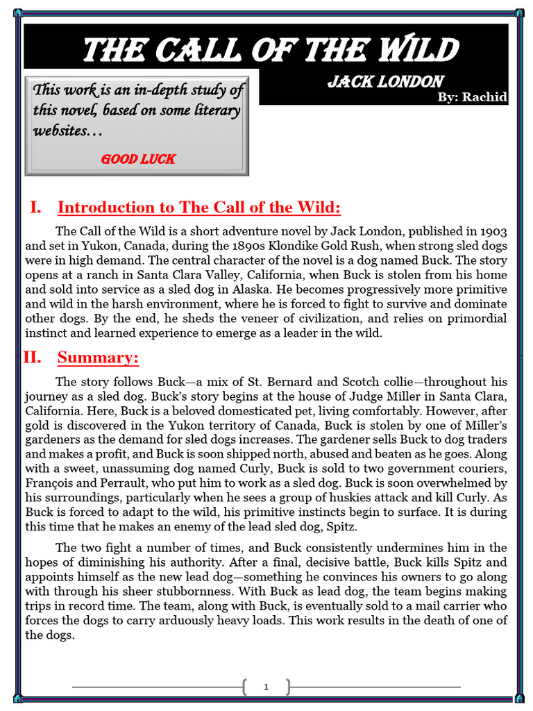 The Call of the Wild: Buck's Journey | PDF | The Call Of The Wild