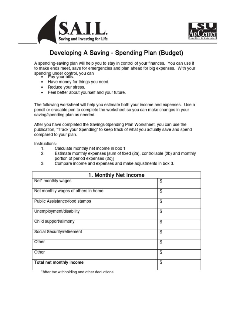 Budgeting: Saving and Spending Plan Guide | PDF | Expense | Taxes