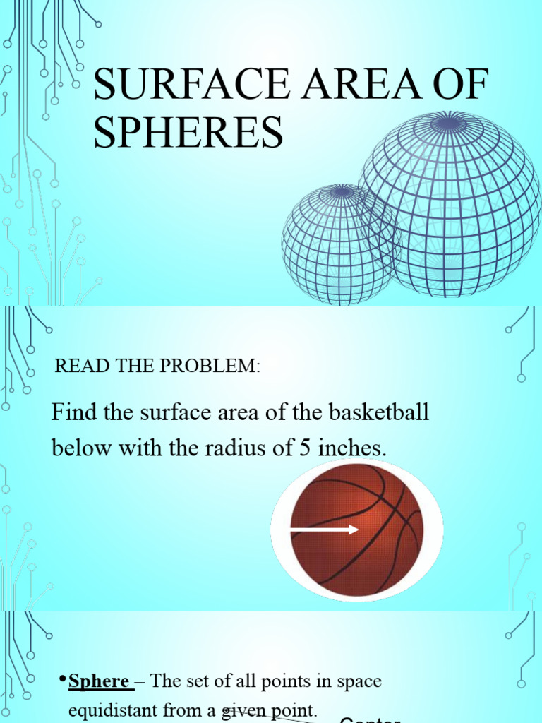 Sa of Spheres | PDF