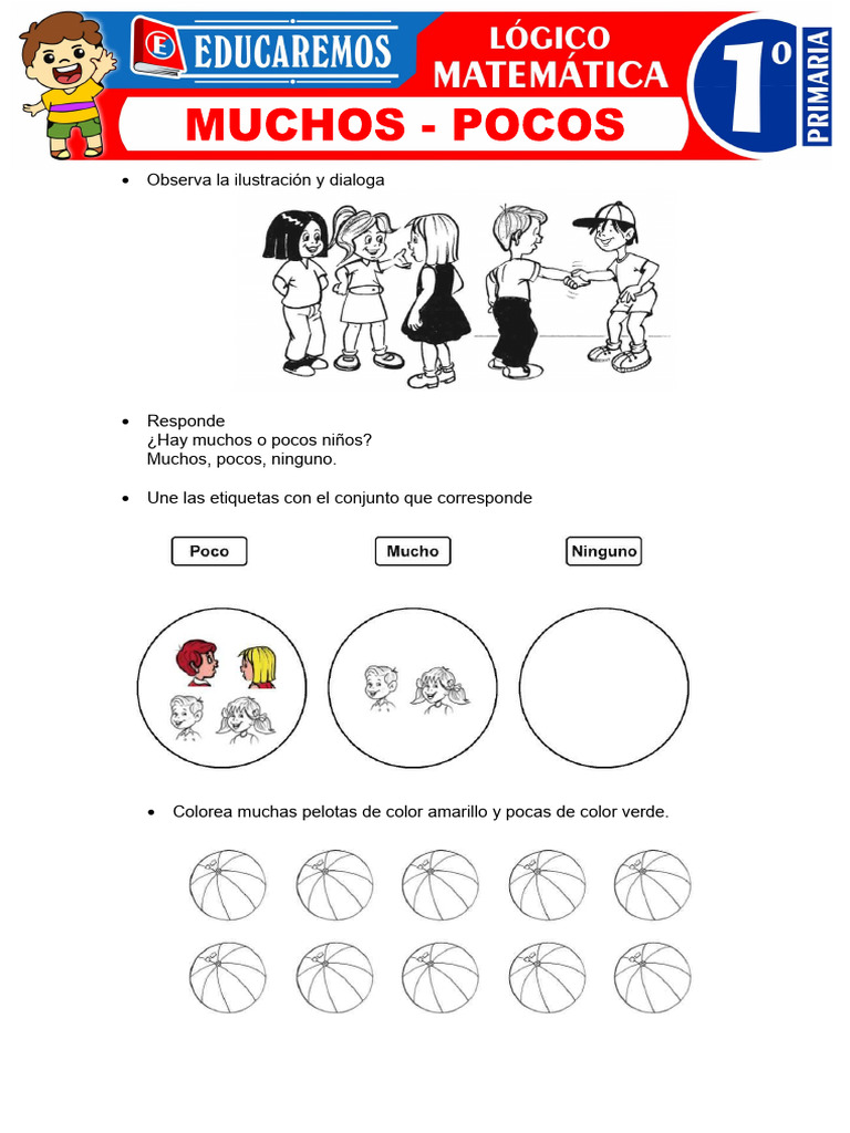 Muchos Pocos para Primer Grado de Primaria | PDF | Artes del Lenguaje y ...