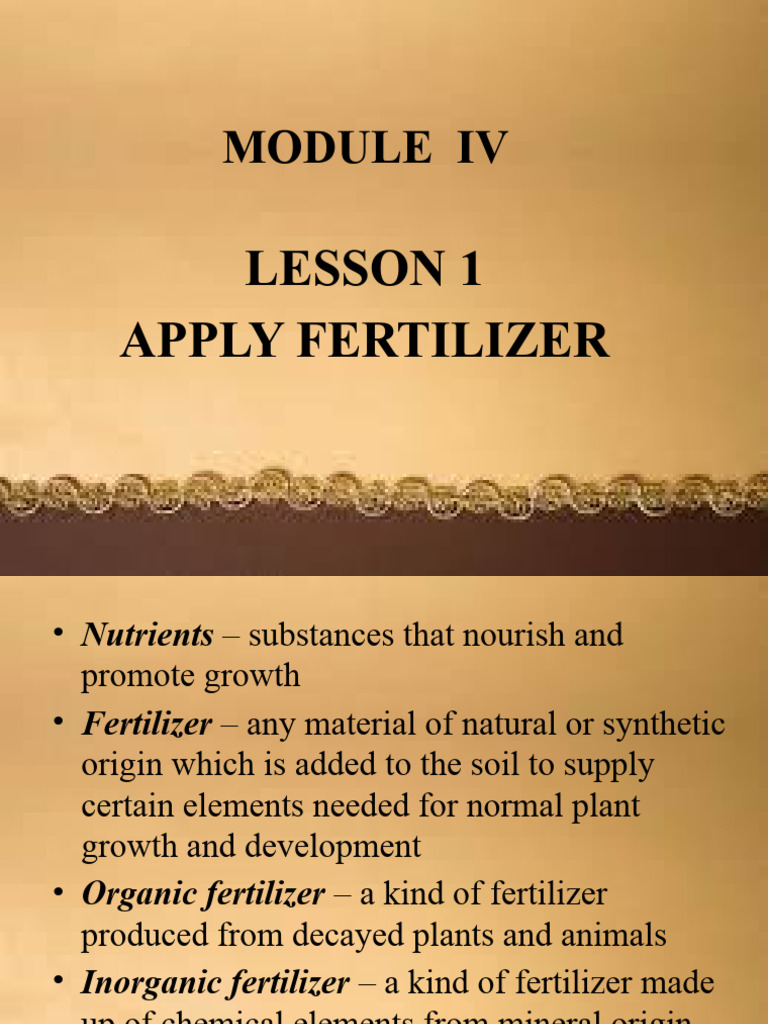 Module Iv | PDF | Fertilizer | Soil
