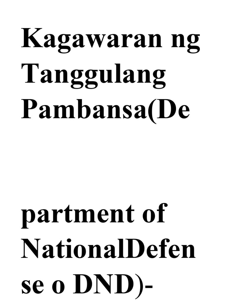 Kagawaran Ng Tanggulang Pambansa Logo Secretary Of National Defense