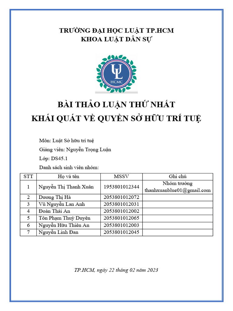BTL1 - SHTT - Nhóm 4 | PDF